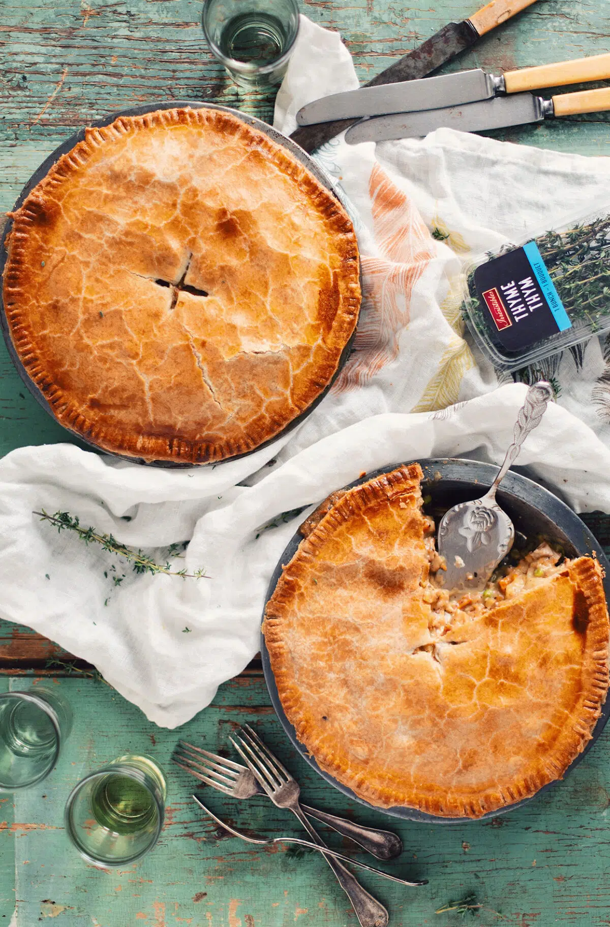 Pâté à la dinde avec poireau, bacon et bière blanche